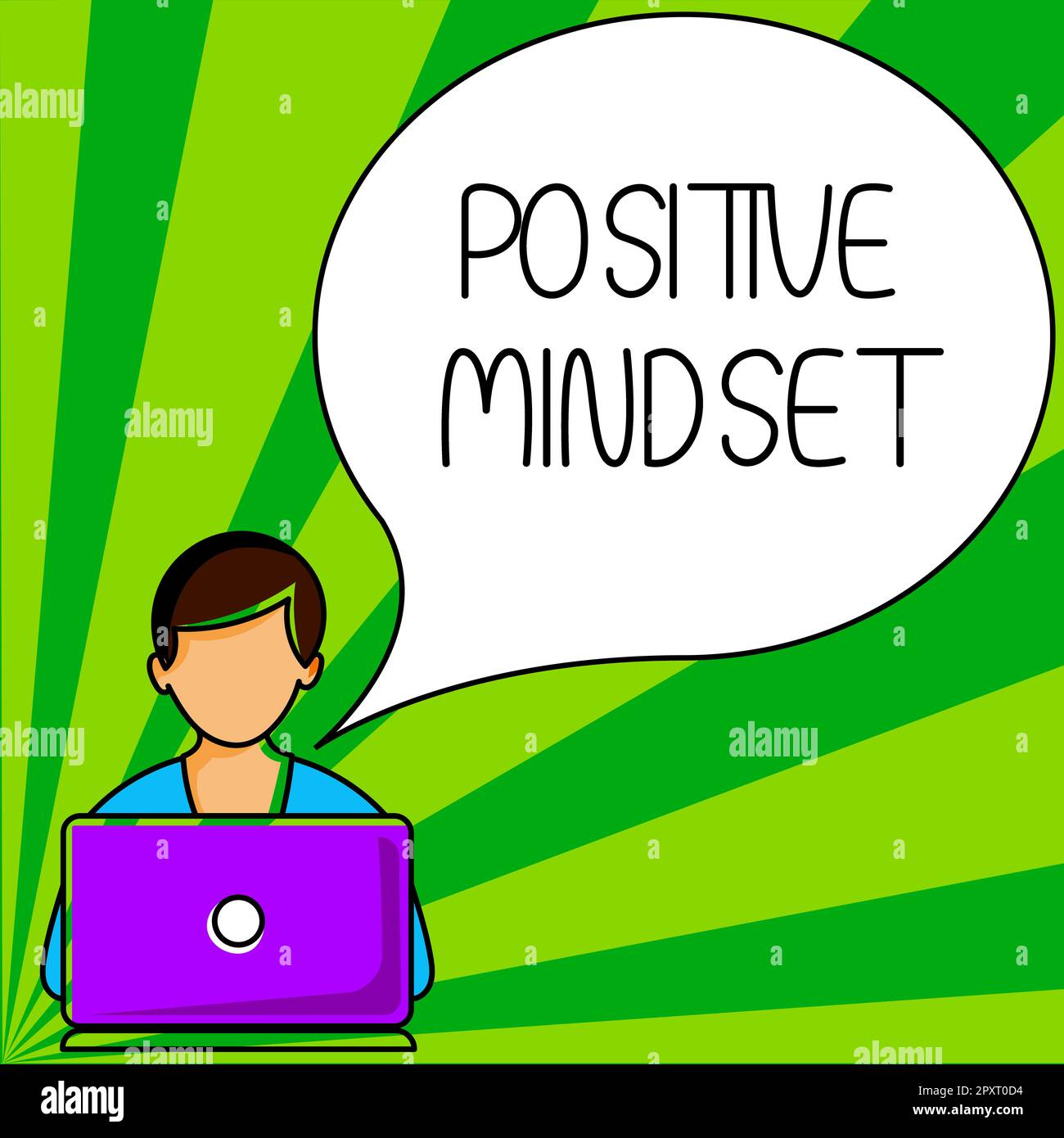 Hand writing sign Positive Mindset, Business showcase mental and ...