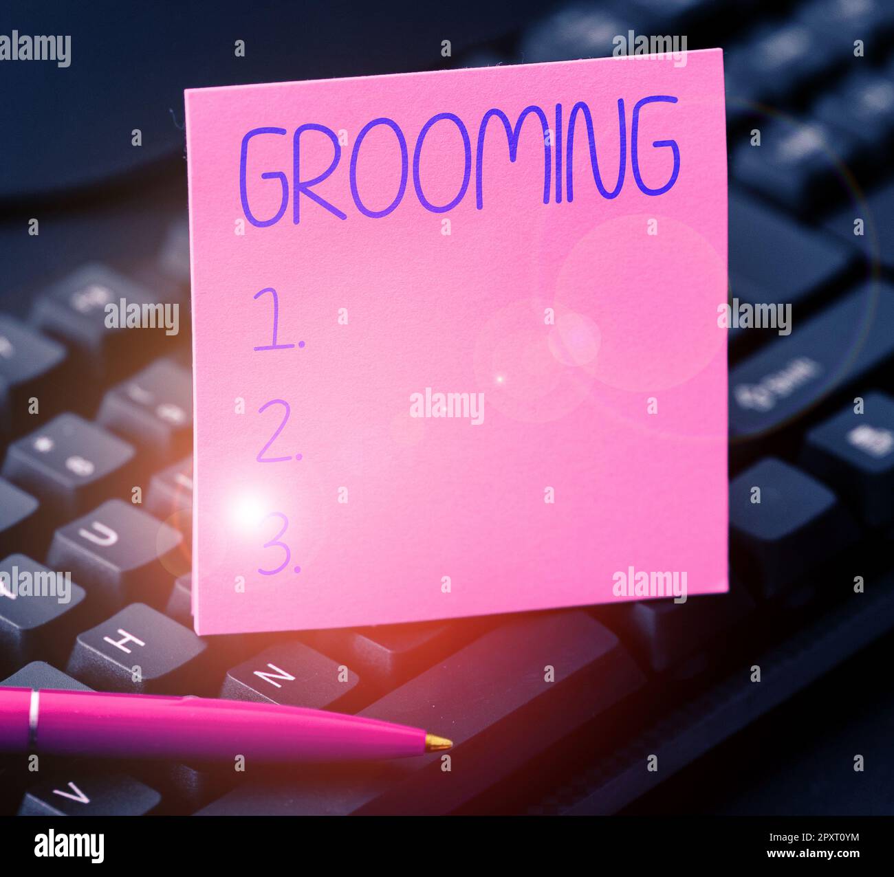 Hand writing sign Grooming, Word for hygienic care and enhancing the ...