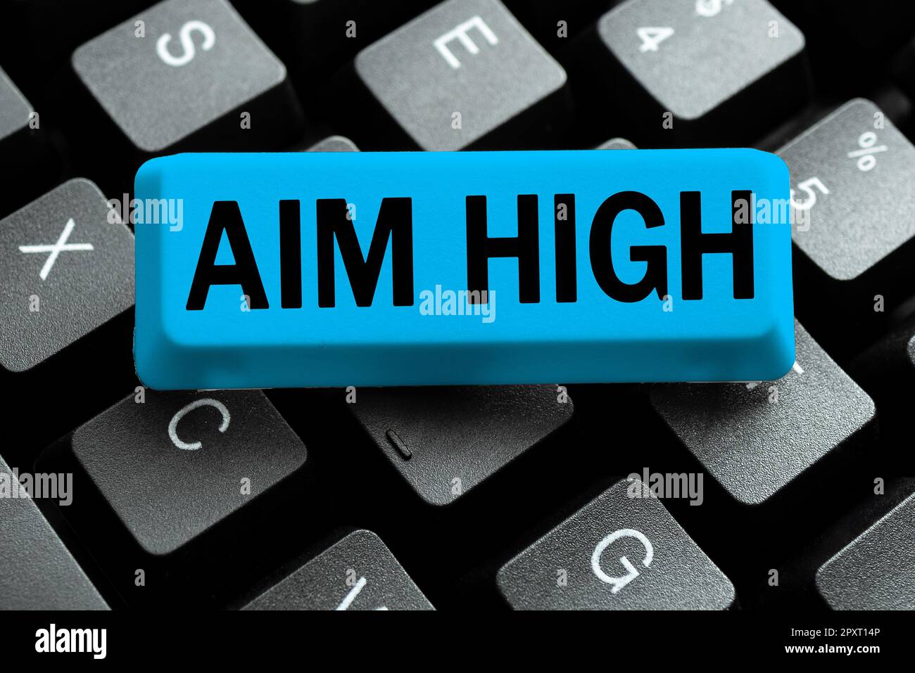 Handwriting text Aim High, Business approach go for best job school or ...