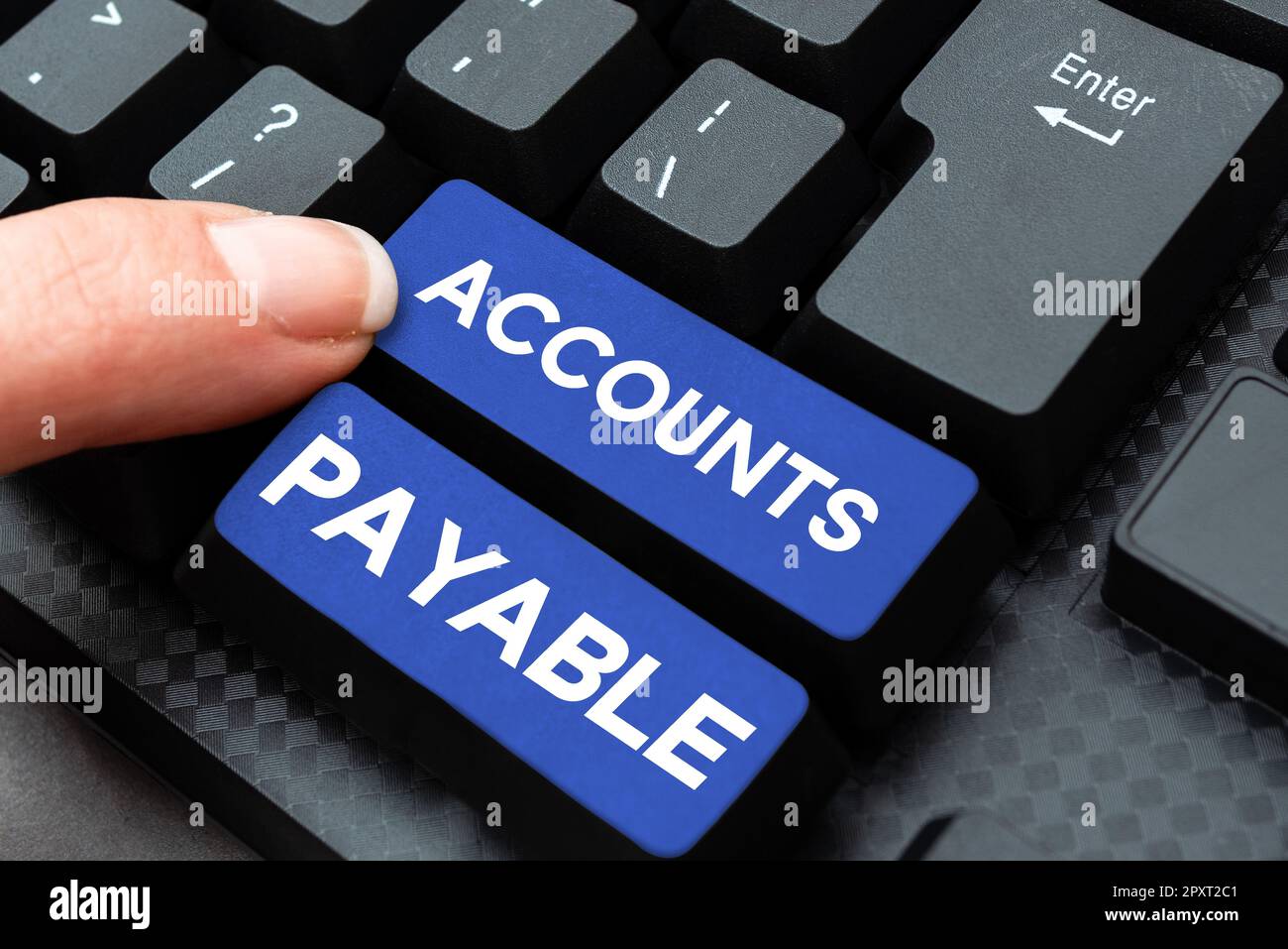 Sign displaying Accounts Payable, Conceptual photo money owed by a ...