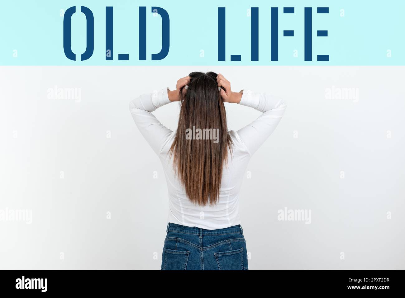 Conceptual display Old Life, Business idea the way I was in the past ...