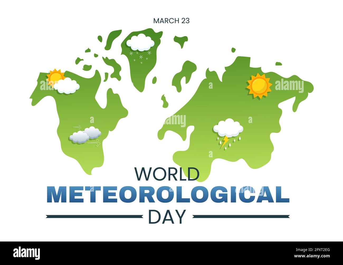 World Meteorological Day Illustration with Meteorology Science and ...