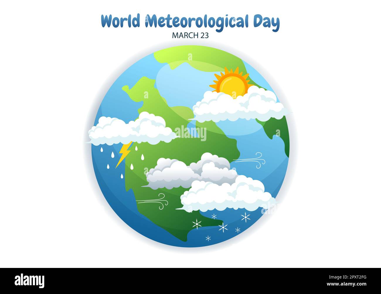 World Meteorological Day Illustration with Meteorology Science and ...