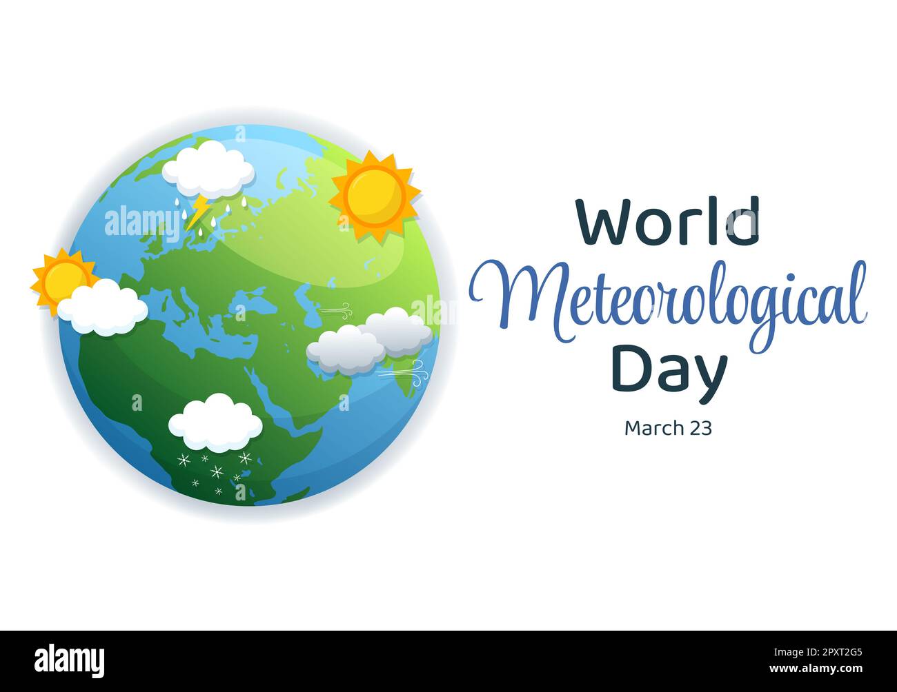 World Meteorological Day Illustration with Meteorology Science and ...