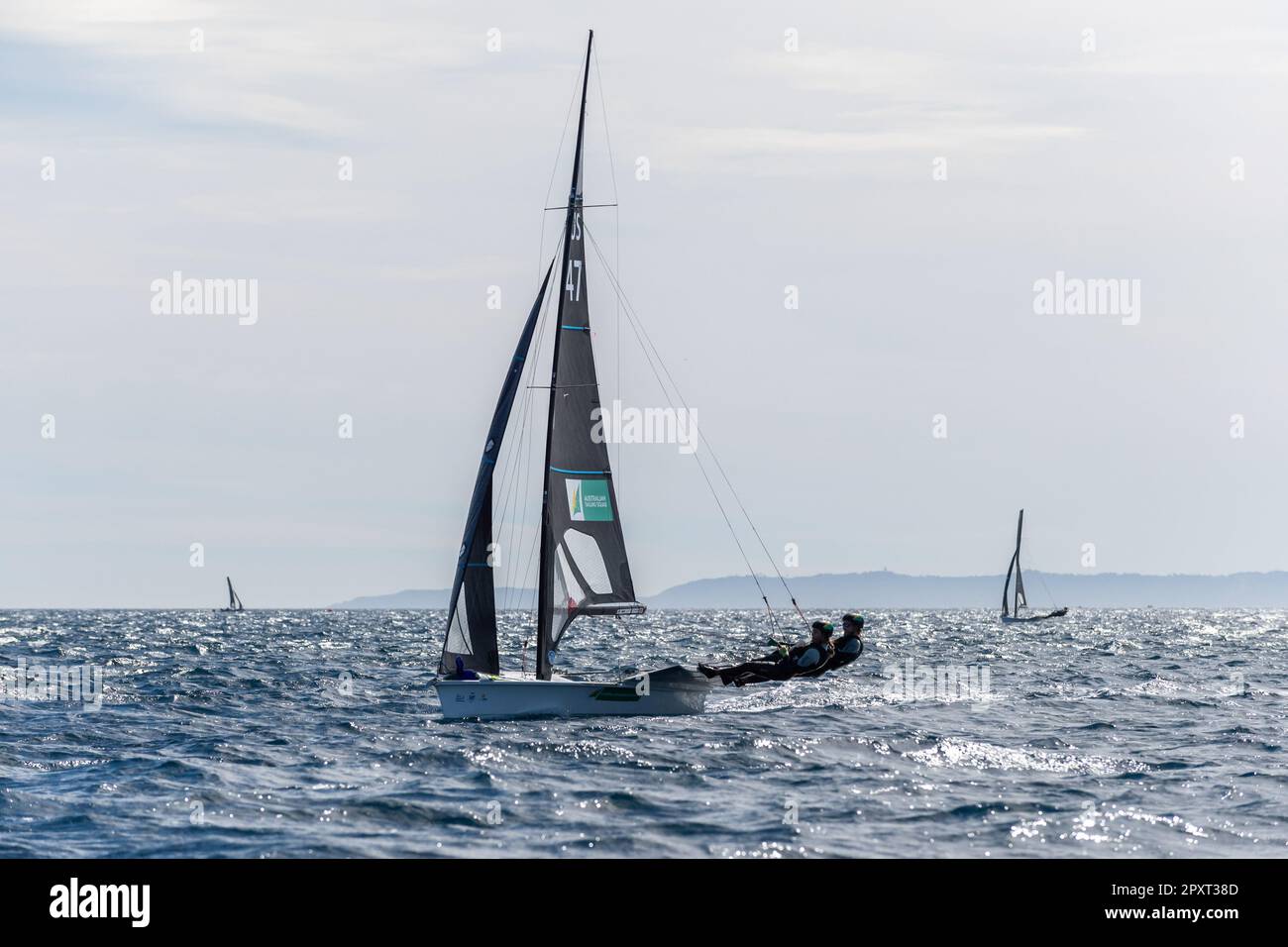 Hyeres, France. 25th Apr, 2023. Australian team (Laura Harding and ...