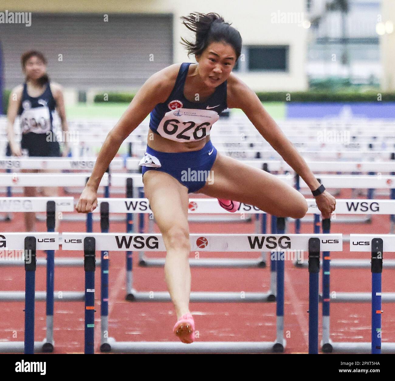 Hong Kong Athletics Championships 2023 womenHH 100m hurdles with (L to ...