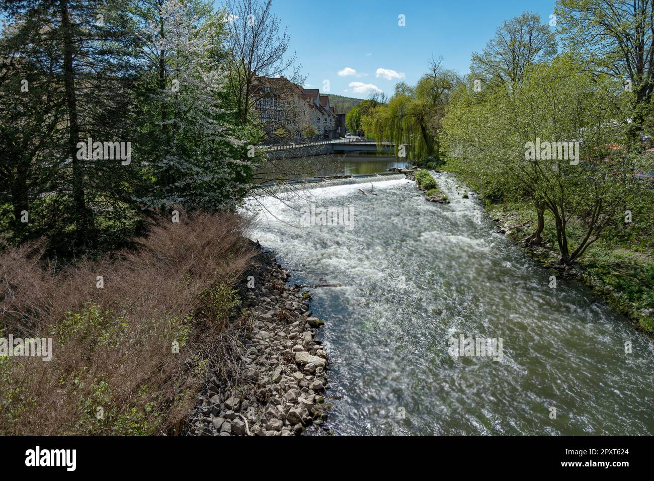 The rushing of the river is clearly visible here ,wild and shallow the ...