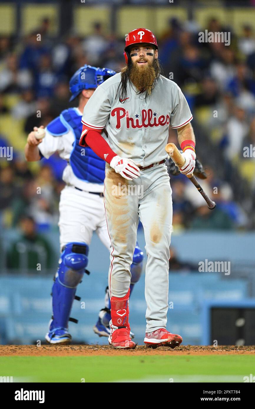 LOS ANGELES, CA - MAY 01: Philadelphia Phillies center fielder Brandon ...