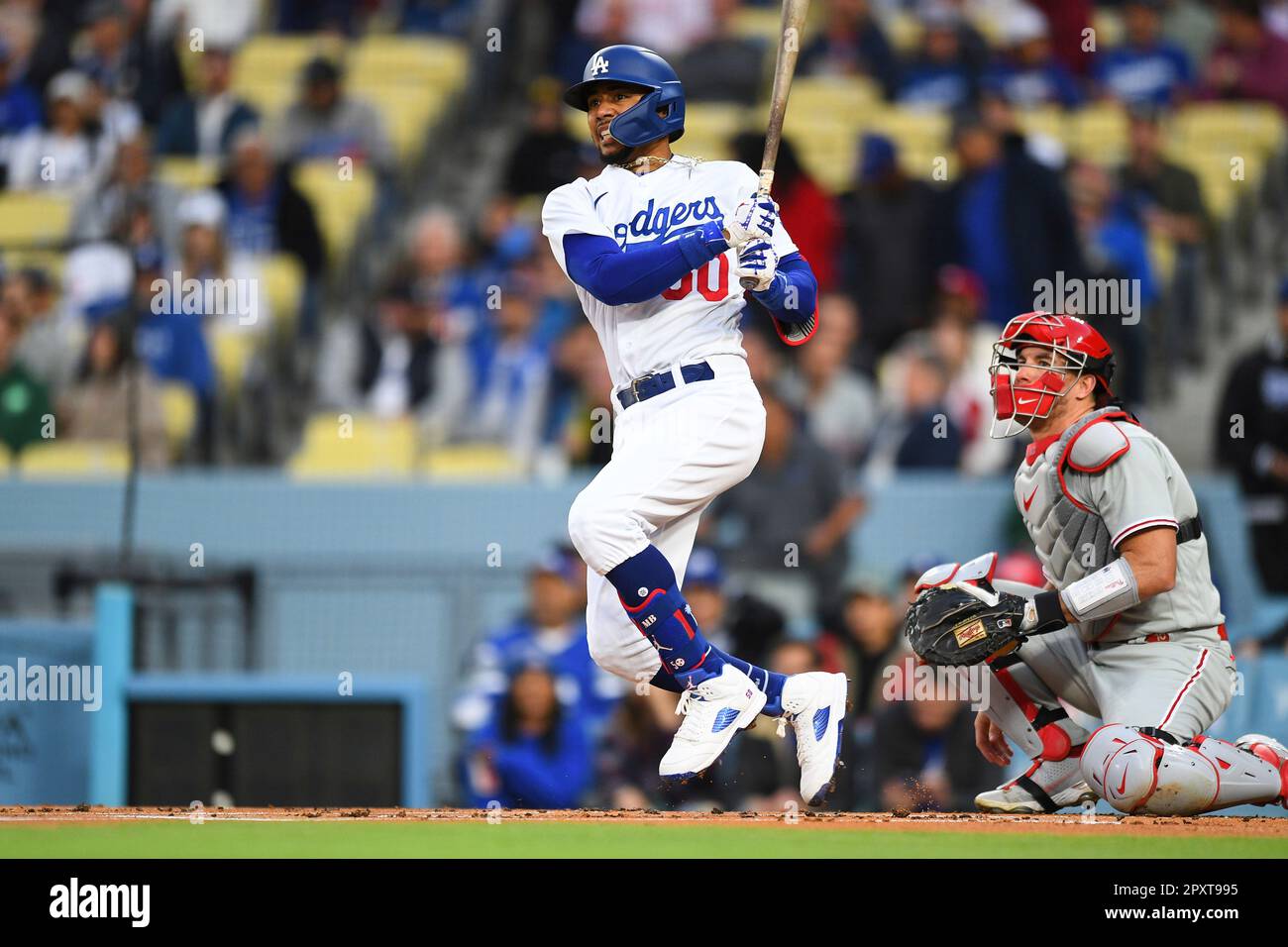 LOS ANGELES, CA - MAY 01: Los Angeles Dodgers shortstop Mookie Betts ...