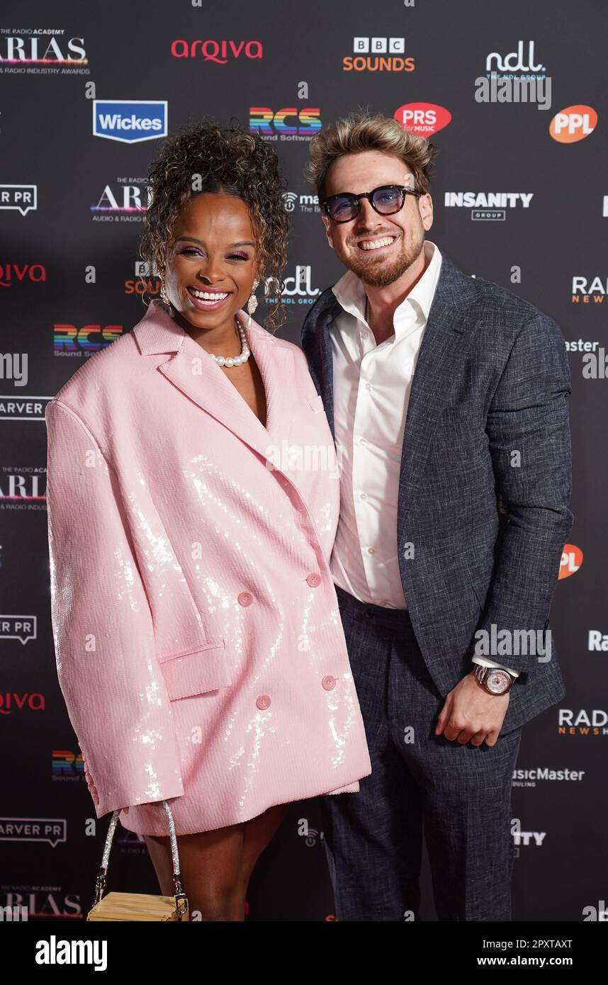Fleur East and Sam Thompson attending the ARIAS - Audio and Radio ...