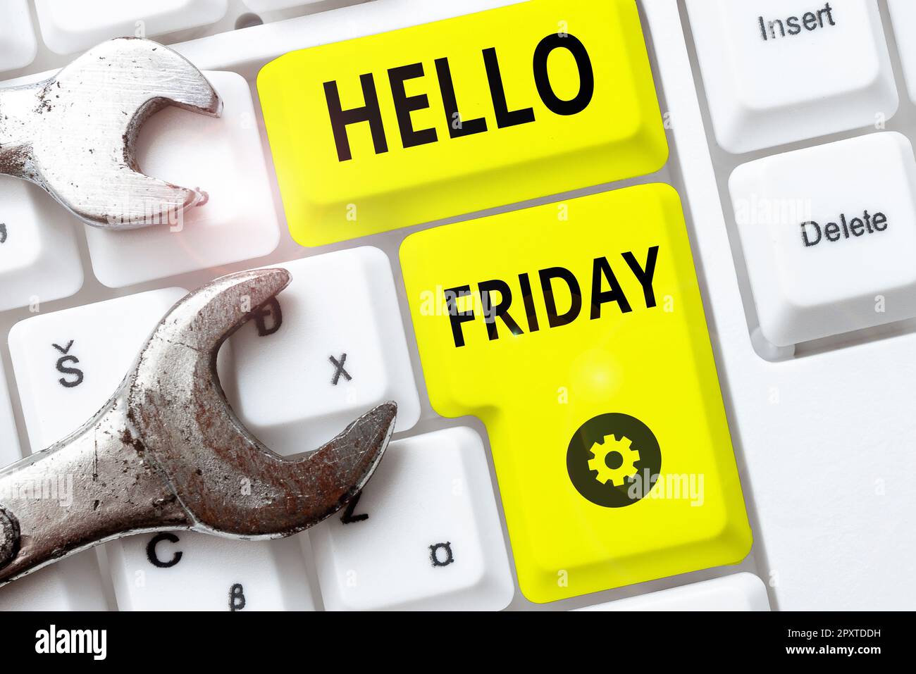 Text caption presenting Hello Friday, Word Written on Greetings on ...