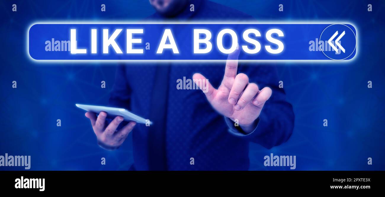 Hand writing sign Like A Boss, Business idea Acting as if you are the ...