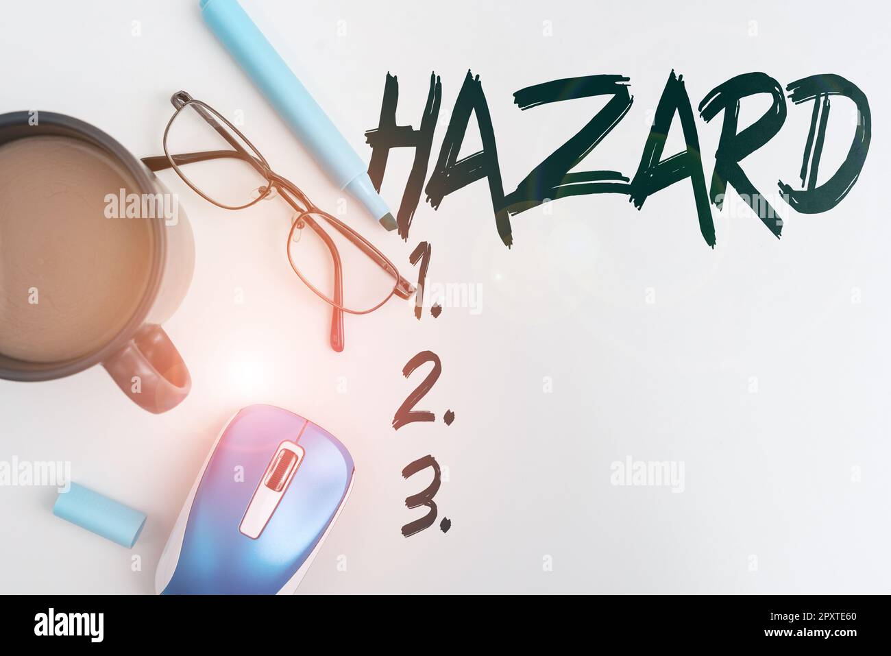 Sign displaying Hazard, Internet Concept account or statement ...