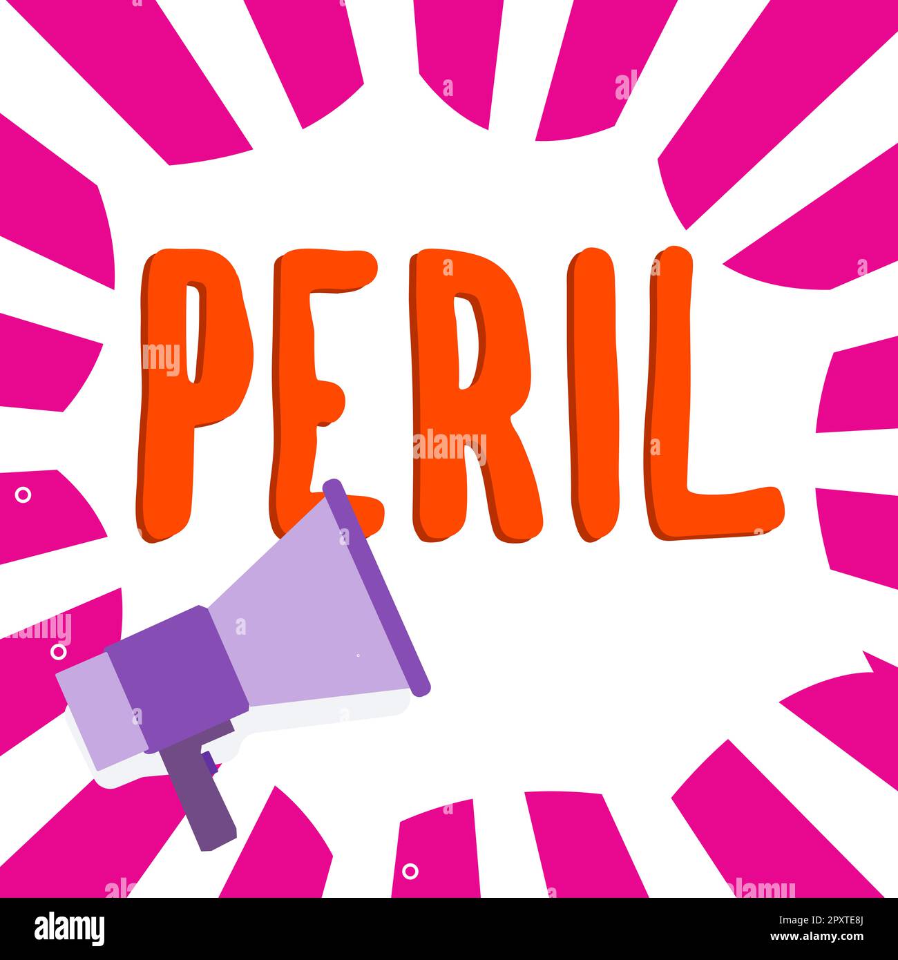 Text sign showing Peril, Business showcase indicates something ...