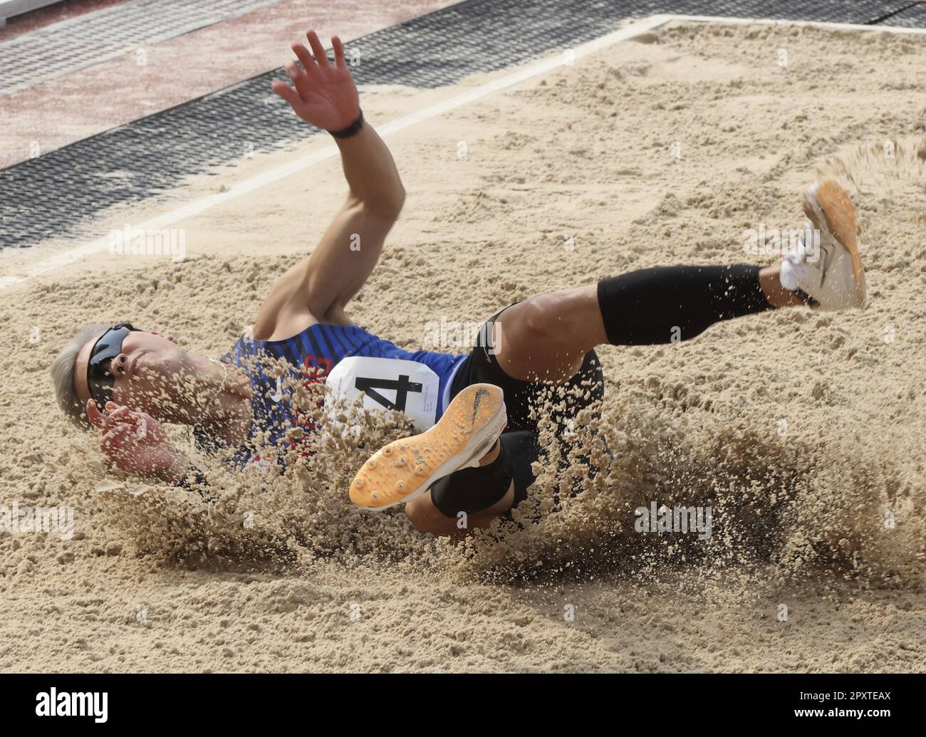 Hong Kong Athletics Championships 2023 menHH long jump, with winner Ko ...