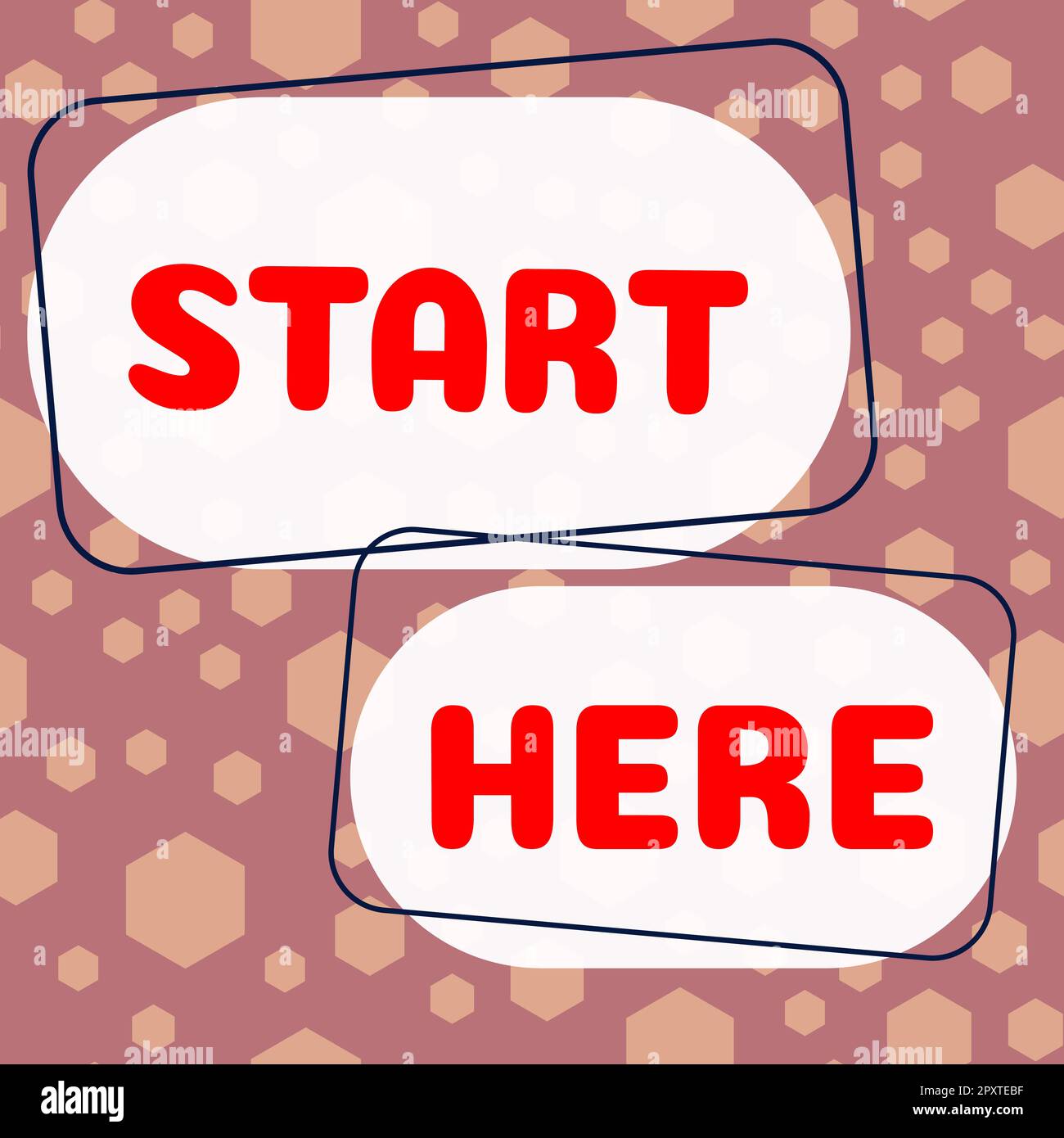 Sign displaying Start Here, Internet Concept telling someone this is ...