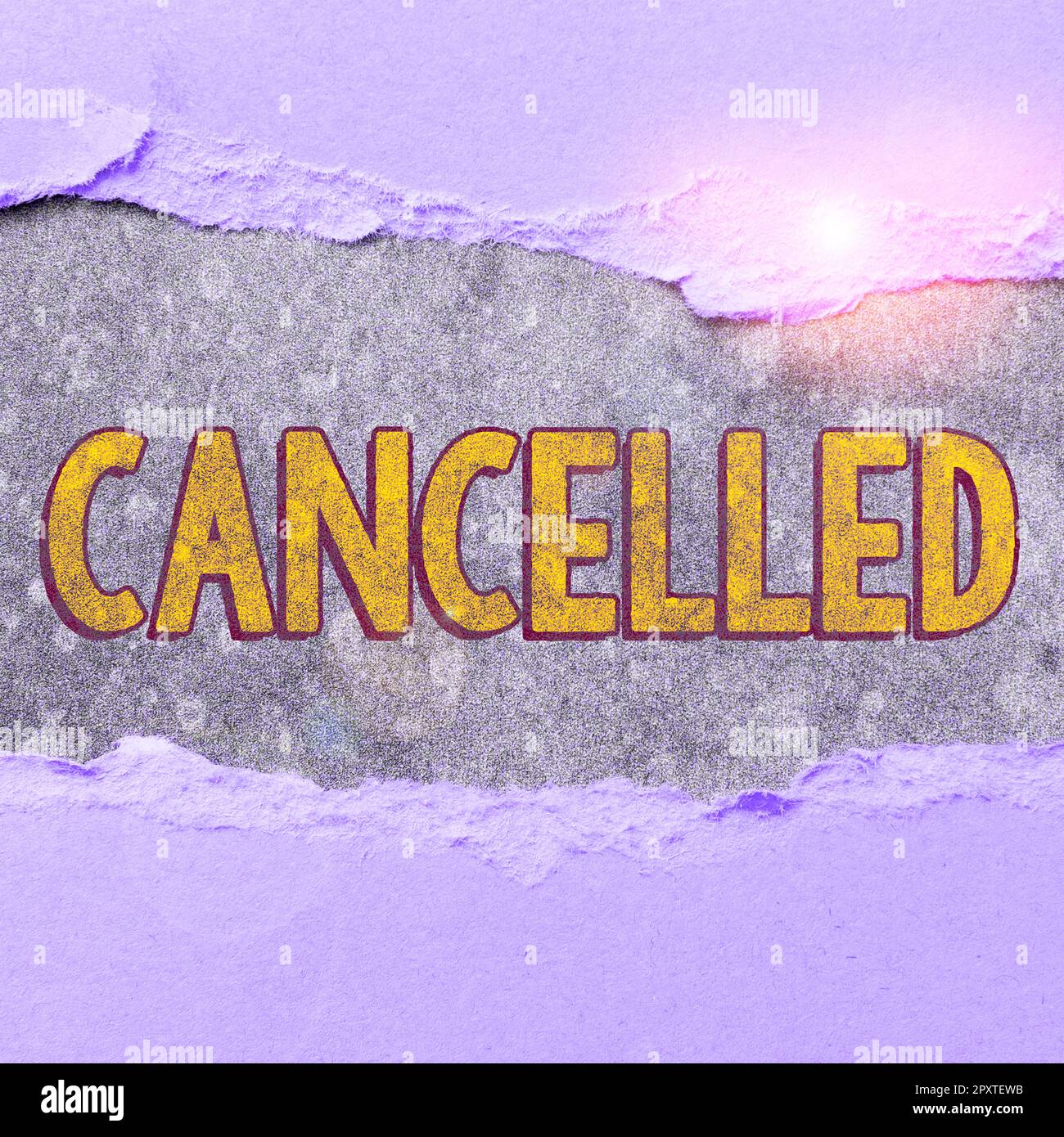 Text showing inspiration Cancelled, Business idea decide or announce ...