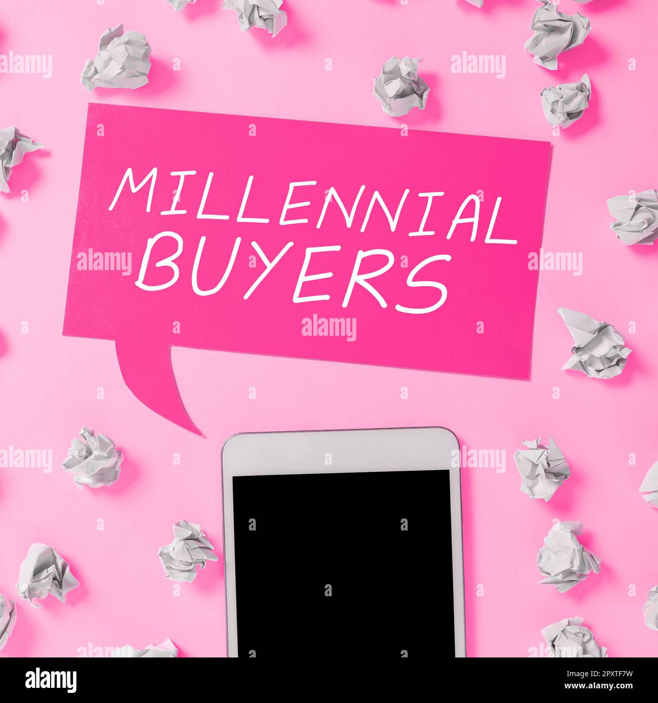 Handwriting text Millennial Buyers, Business showcase Type of consumers ...