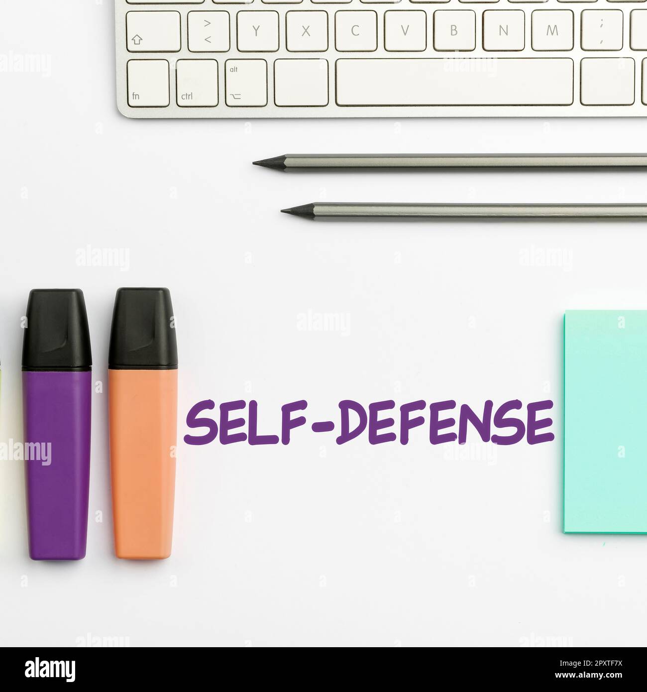 Text sign showing Self Defense, Concept meaning the act of defending ...