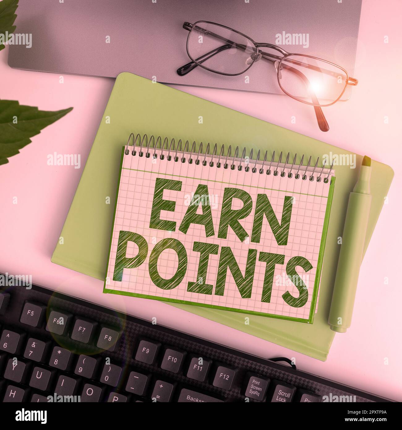 Writing displaying text Earn Points, Internet Concept to get praise or approval for something ...