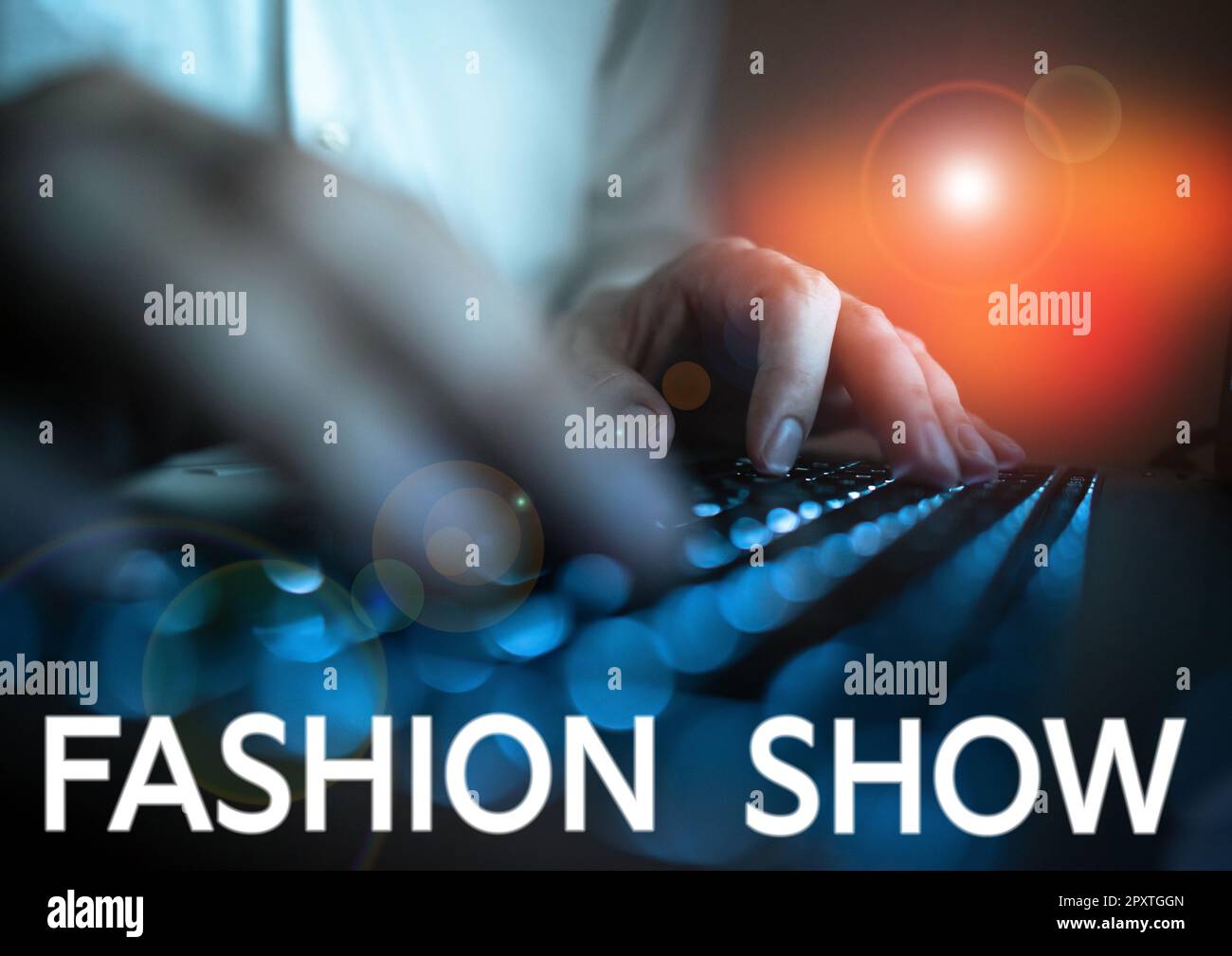 Text showing inspiration Fashion Show, Word Written on exibition that ...