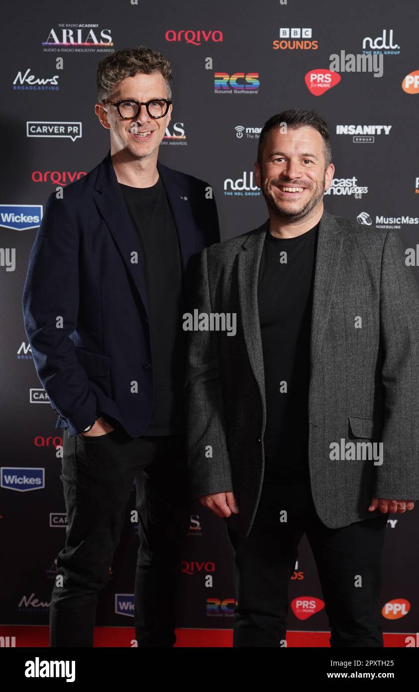 Andy Bush (left) and Richie Firth attending the ARIAS - Audio and Radio ...