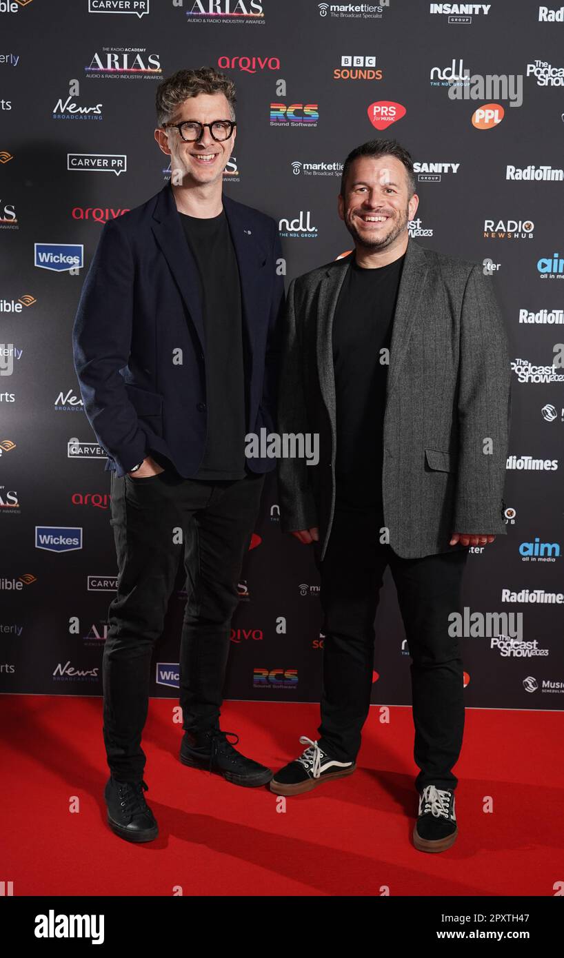 Andy Bush (left) and Richie Firth attending the ARIAS - Audio and Radio ...