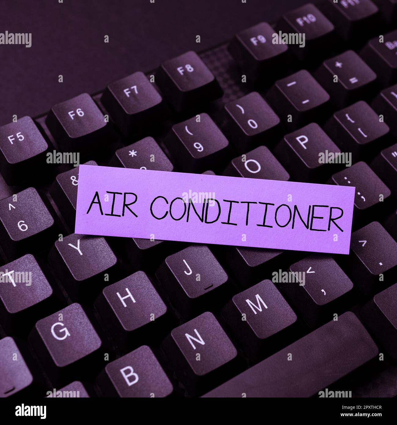 Hand writing sign Air Conditioner, Word Written on apparatus for ...