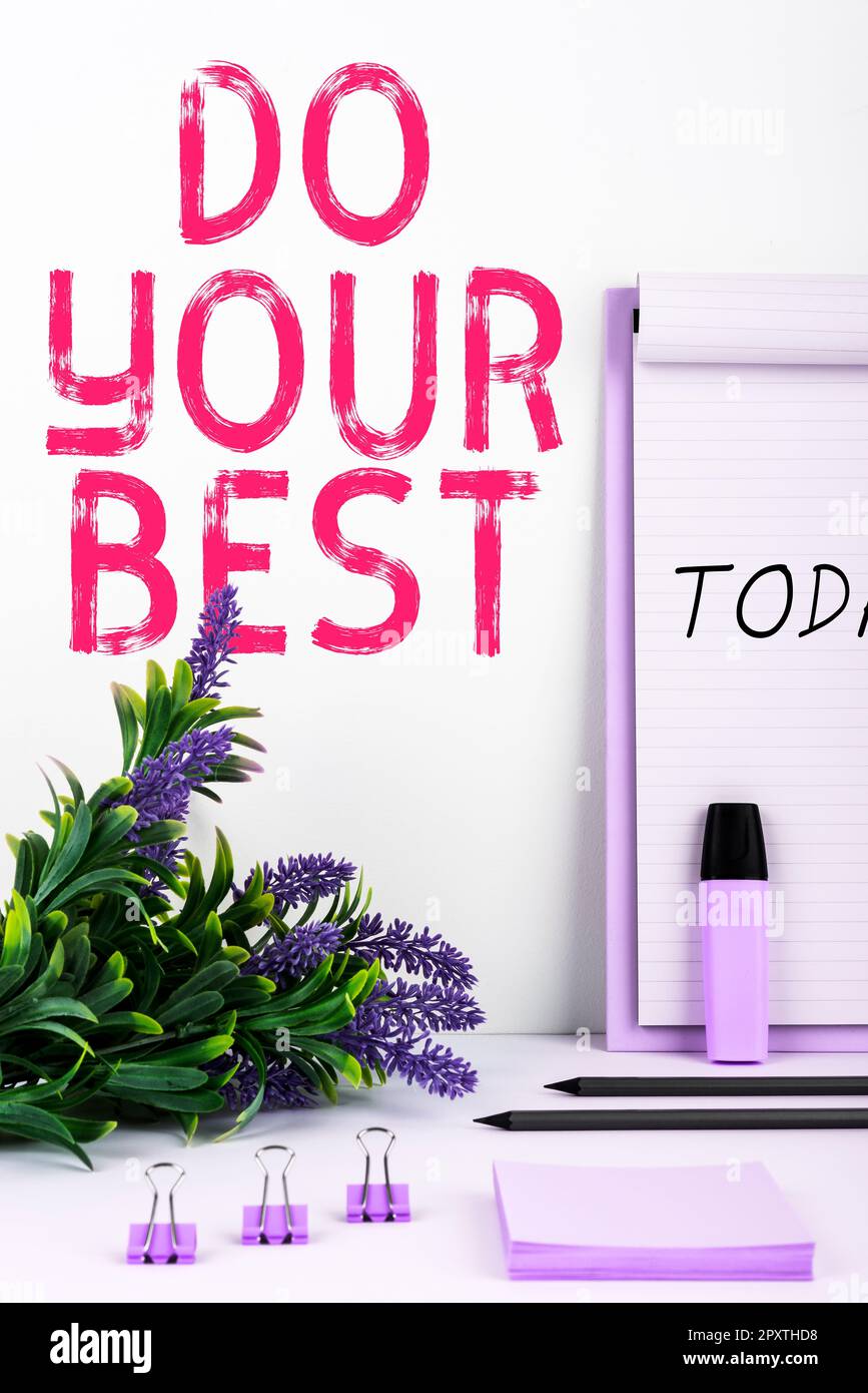 Conceptual caption Do Your Best, Internet Concept Encouragement for a ...