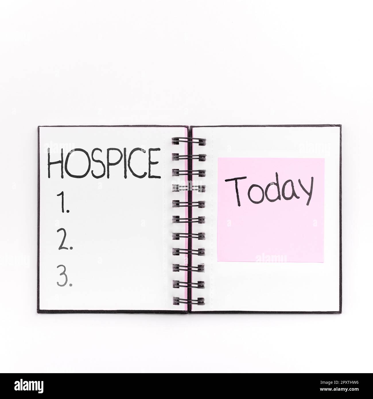 Sign displaying Hospice, Internet Concept focuses on the palliation of ...