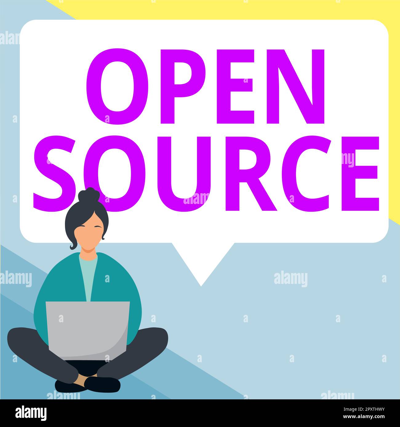 Text caption presenting Open Source, Conceptual photo denoting software ...