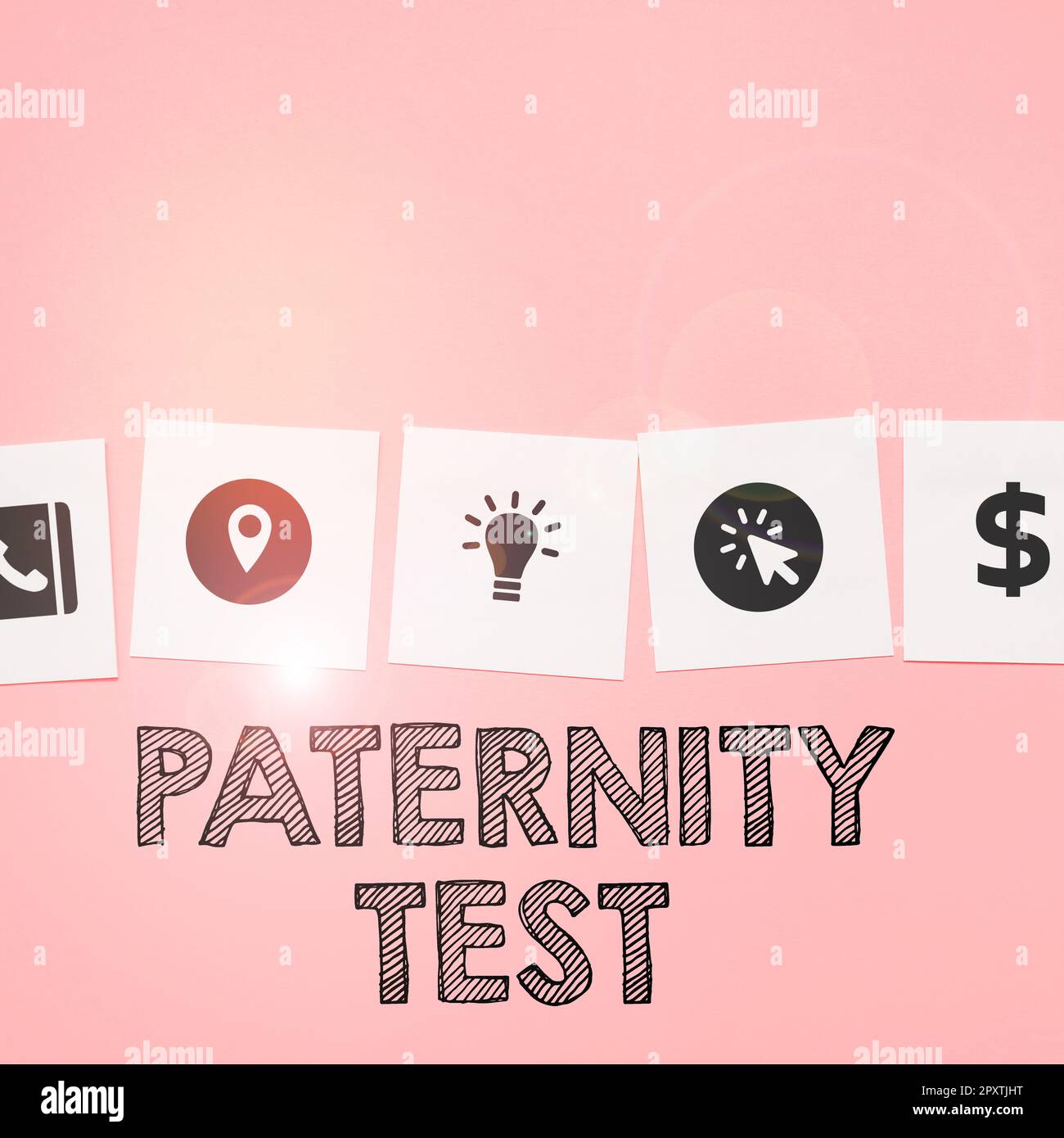 Text showing inspiration Paternity Test, Word Written on a test of DNA ...