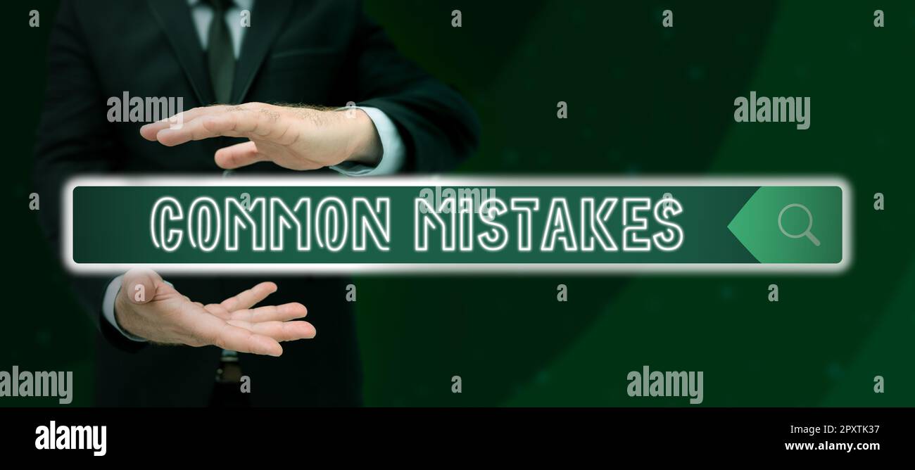 Writing Displaying Text Common Mistakes Business Idea Actions That Are