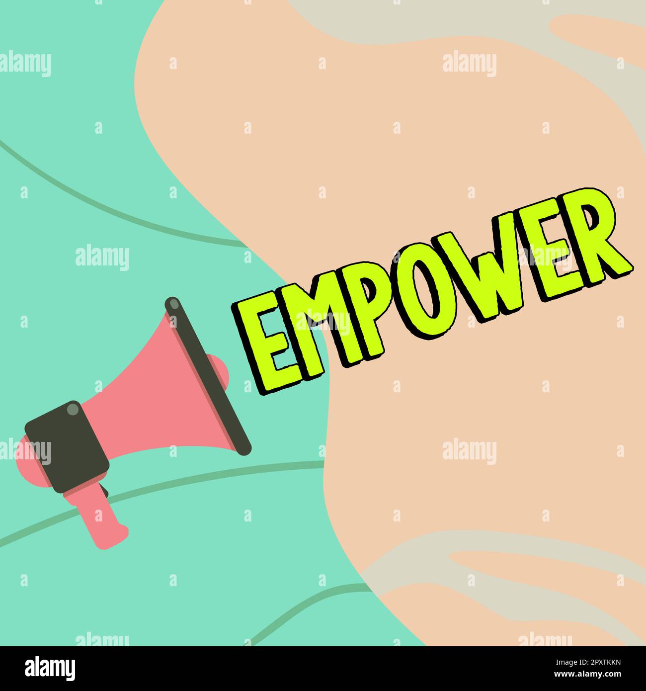 Hand writing sign Empower, Business concept to give power or authority ...