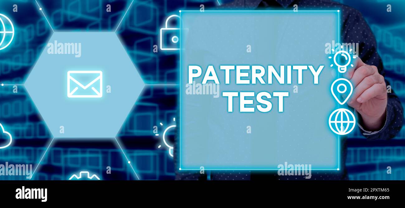 Hand writing sign Paternity Test, Word for a test of DNA to determine ...