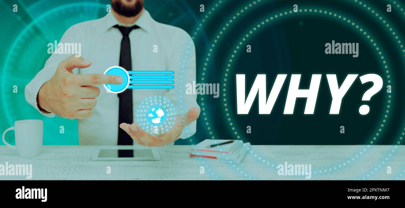 Handwriting text Why, Word Written on Asking for what reason and ...