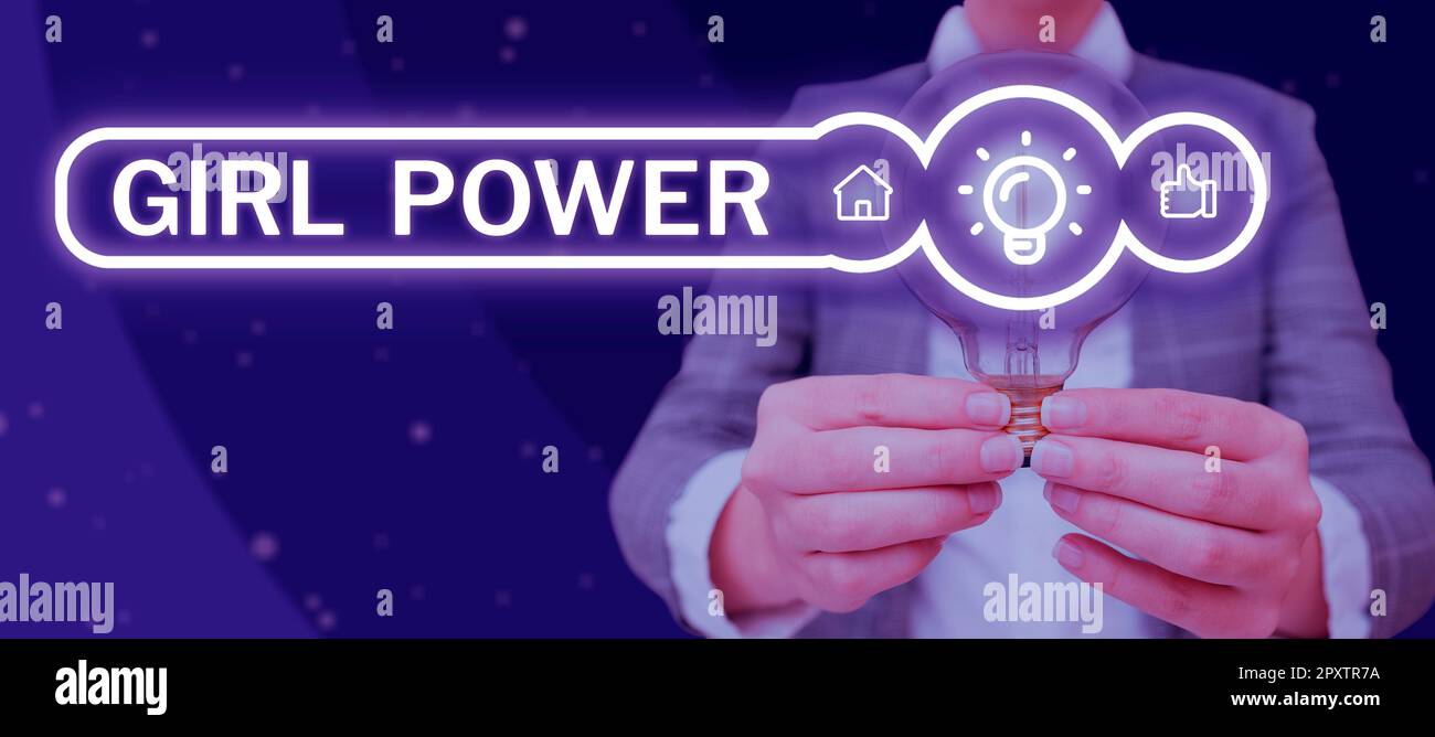 Inspiration showing sign Girl Power, Business idea assertiveness and ...