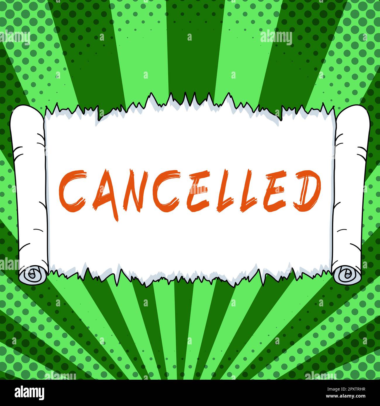 Inspiration showing sign Cancelled, Business concept decide or announce ...