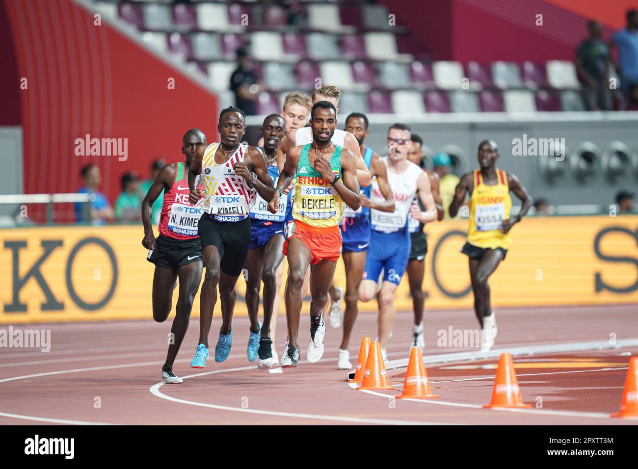 The 5000 meters at the 2019 World Athletics Championships in Doha Stock ...