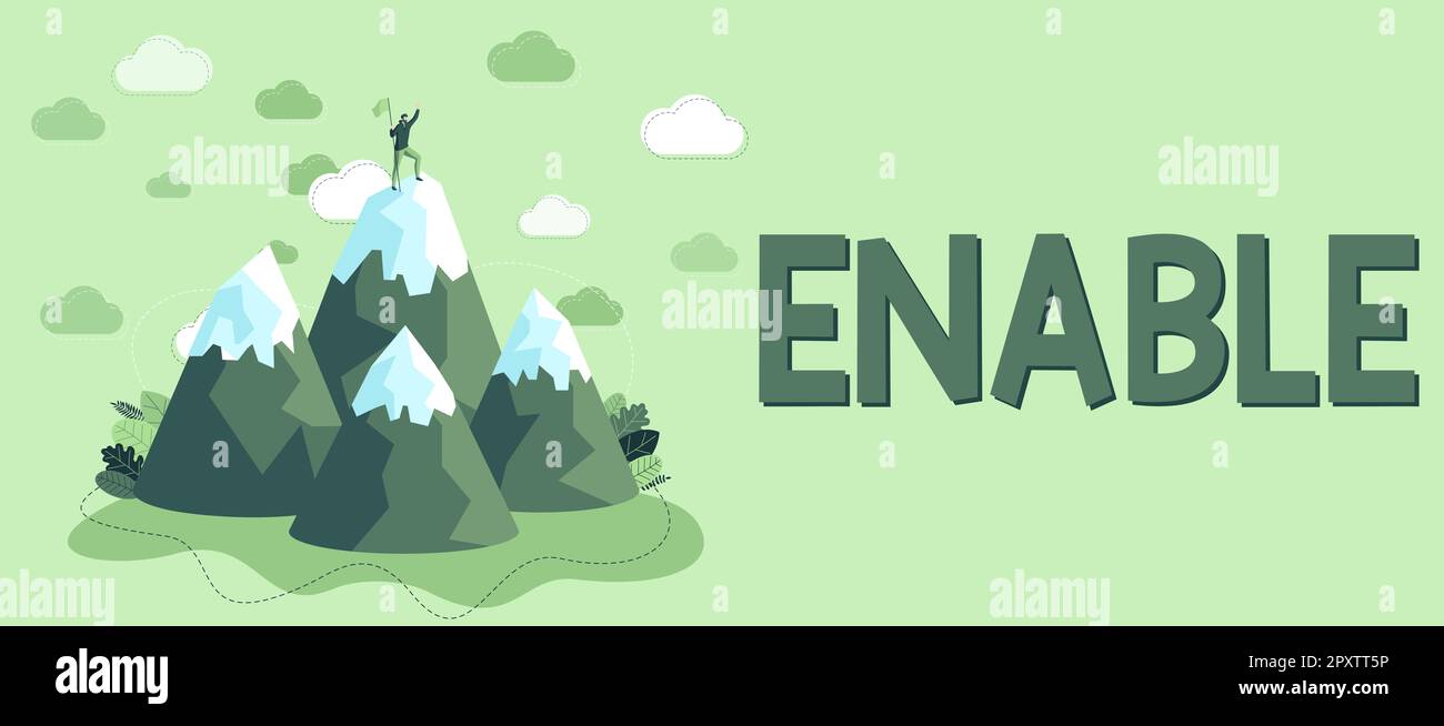 Conceptual display Enable, Word Written on give someone or something ...