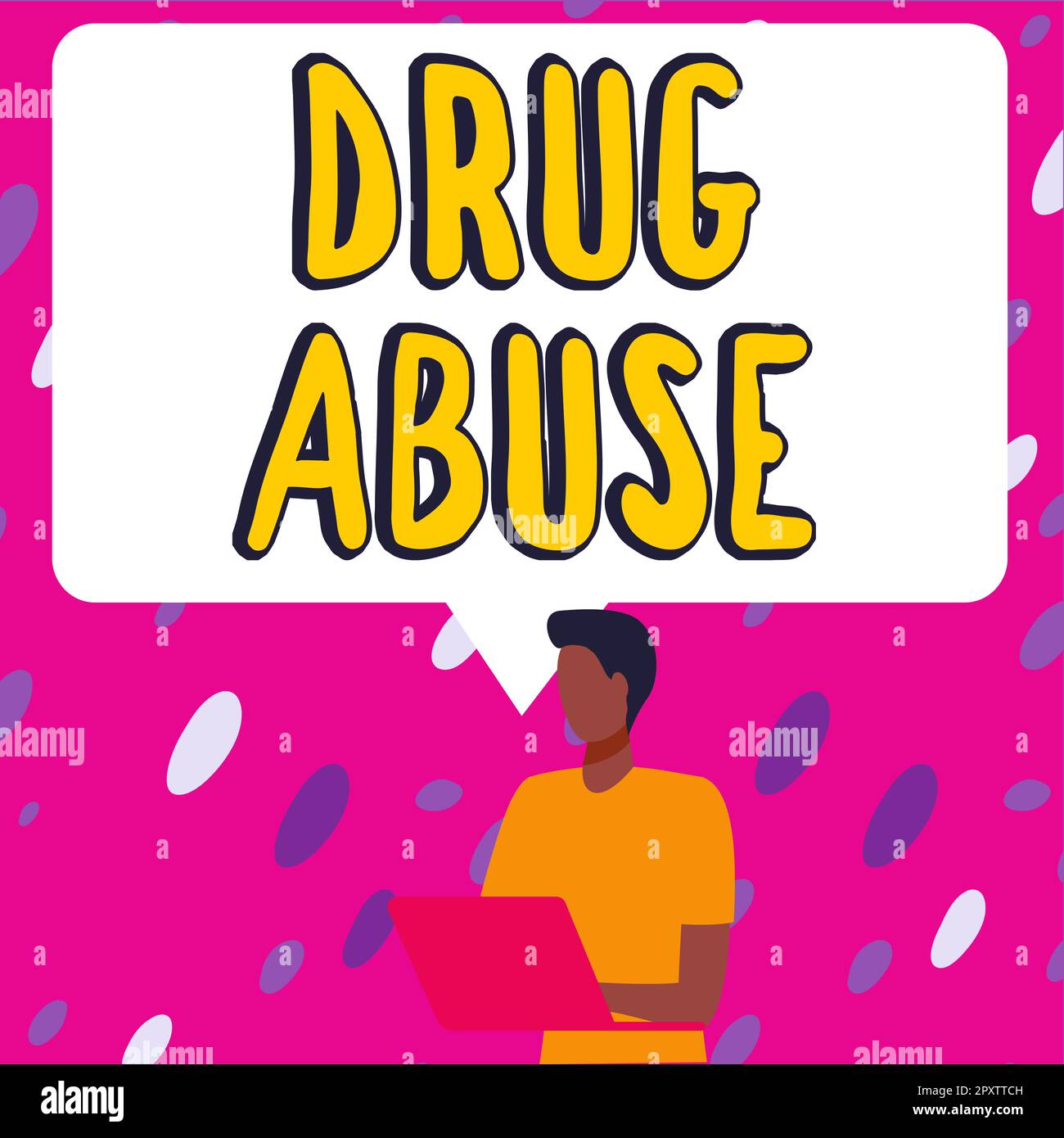 Text caption presenting Drug Abuse, Business concept Compulsive drug ...