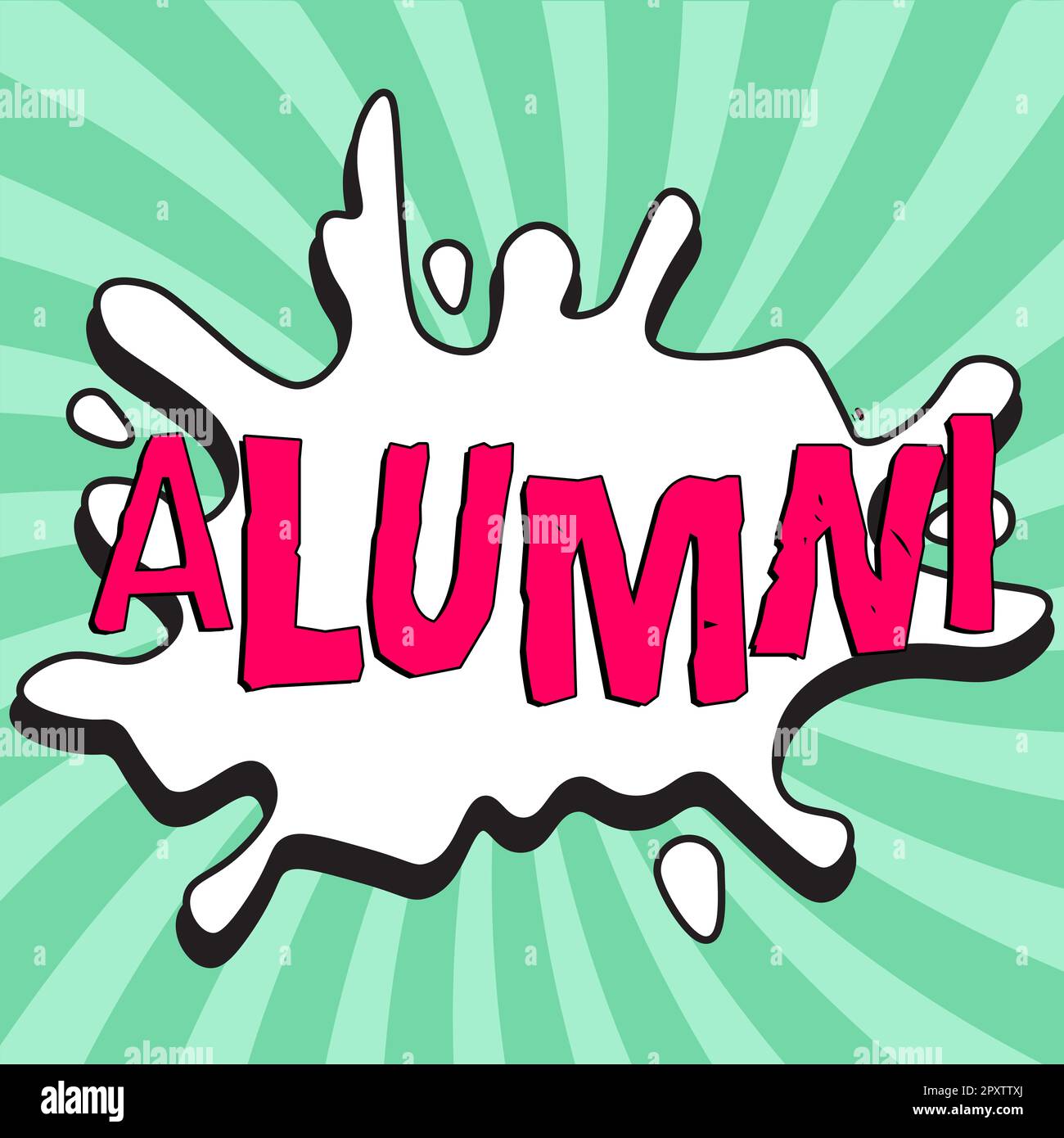 Writing displaying text Alumni, Concept meaning former pupil or student ...