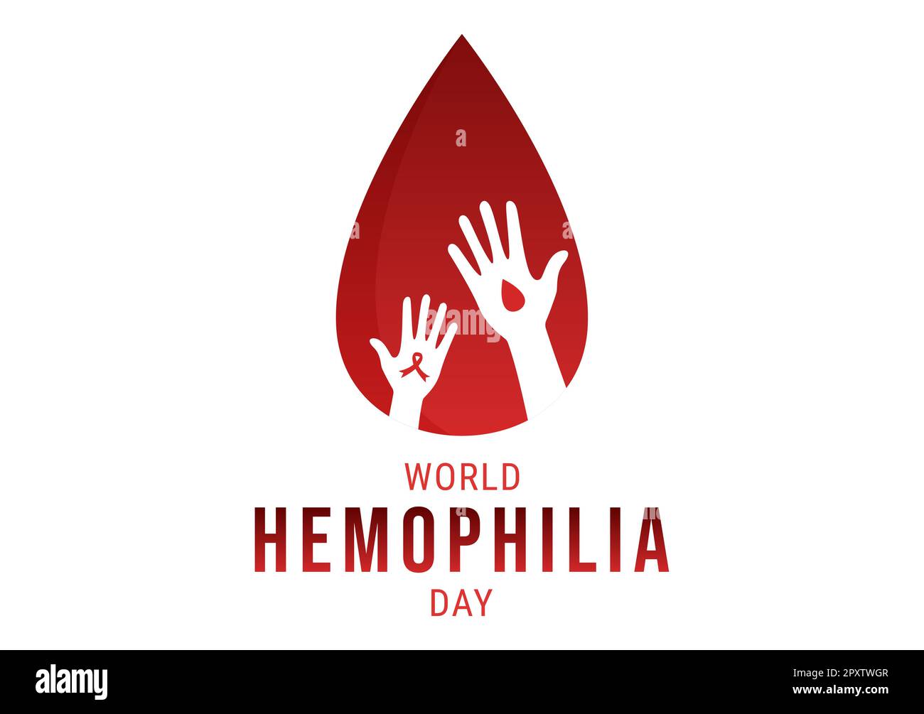 World Hemophilia Day on April 17 Illustration with Red Bleeding Blood ...
