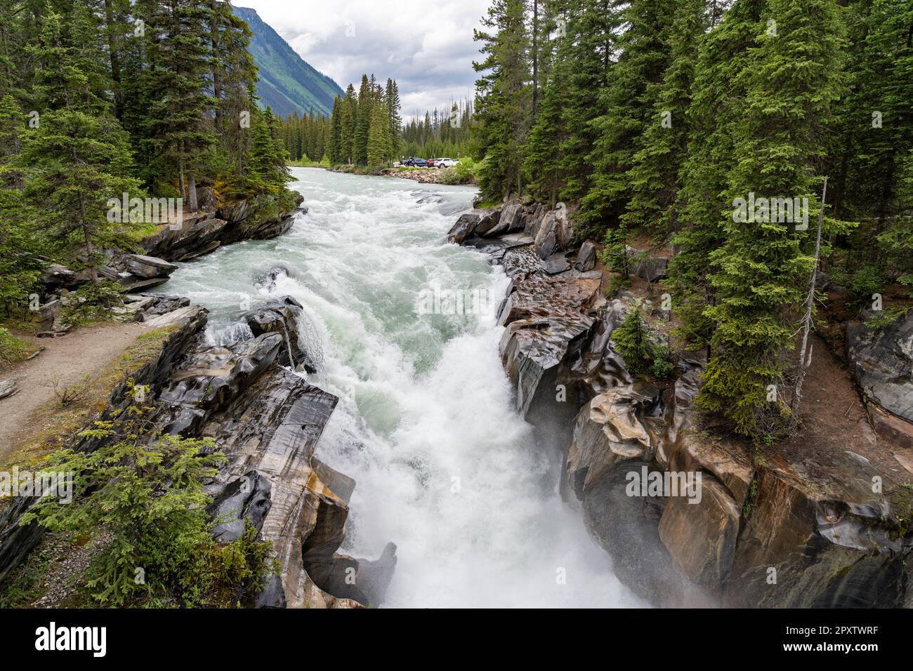 Numa Falls waterfall in Kootenay National Park Canada Stock Photo - Alamy
