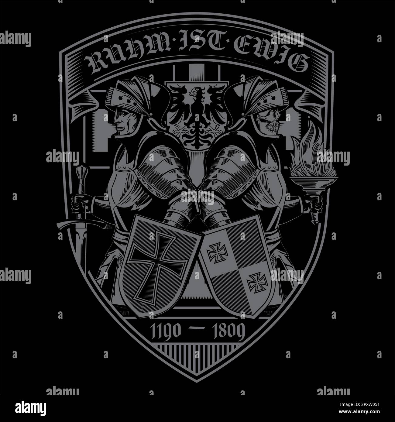 Medieval german armour Stock Vector Images - Alamy