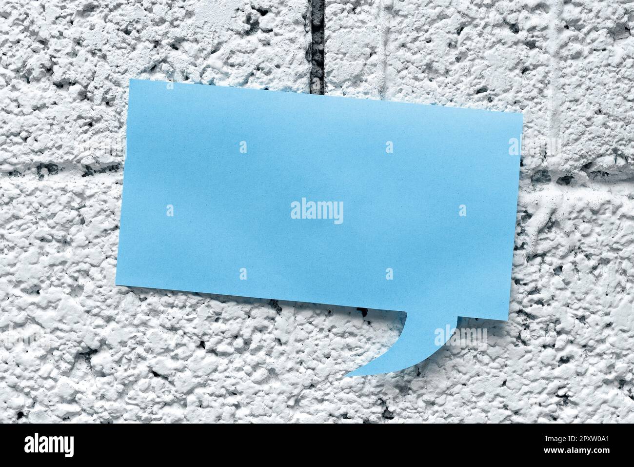 Color paper with important message. Infromation written on sticker ...