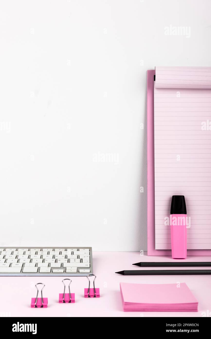 Multiple Assorted Collection Office Stationery Photo Placed Over Table ...