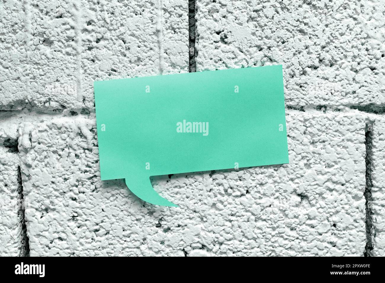 Color paper with important message. Infromation written on sticker ...