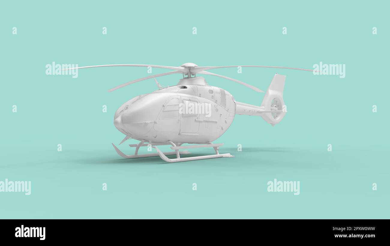 3D rendering of a modern helicopter isolated in empty space background ...