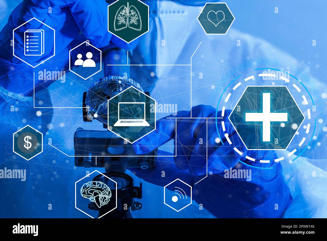 gloves on Health care icon pattern medical innovation concept ...